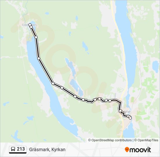 213 Rutt: Tidtabeller, Hållplatser & Kartor - Gräsmark, Kyrkan (Uppdaterat)
