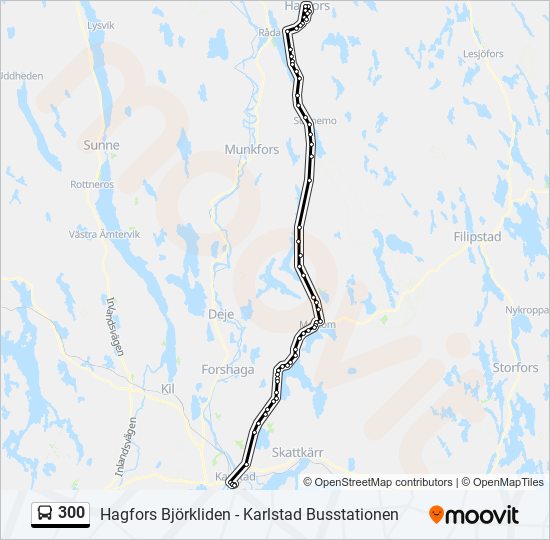 300 Route: Schedules, Stops & Maps - Karlstad Busstationen (Updated)