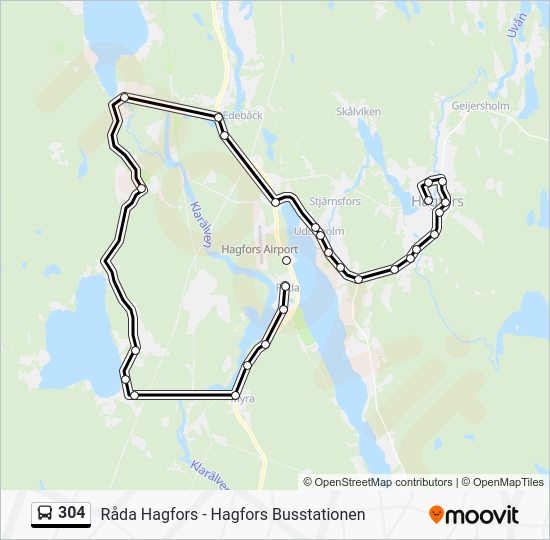 304 Rutt: Tidtabeller, Hållplatser & Kartor - Råda Hagfors (Uppdaterat)