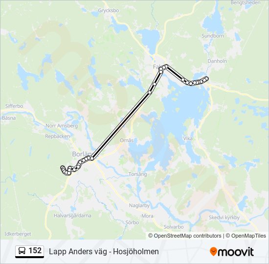 152 Route: Schedules, Stops & Maps - Lapp Anders Väg (Updated)