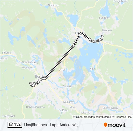 152 Route: Schedules, Stops & Maps - Hosjöholmen (Updated)