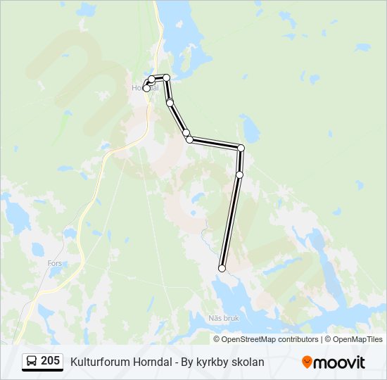 205 Route: Schedules, Stops & Maps - By Kyrkby Skolan (Updated)