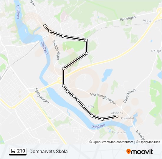 210 Route: Schedules, Stops & Maps - Domnarvets Skola (Updated)