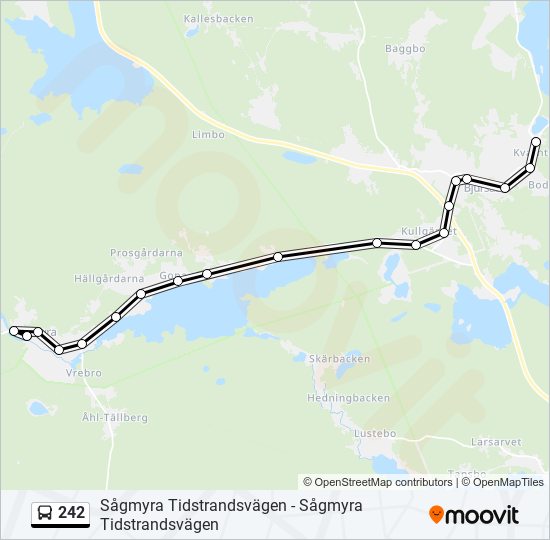 242 Route: Schedules, Stops & Maps - Bjursås Kvarntäkt (Updated)