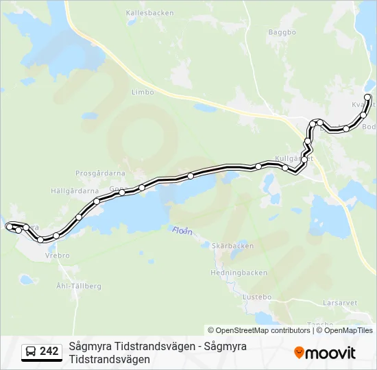 242 Route: Schedules, Stops & Maps - Bjursås Kvarntäkt (Updated)
