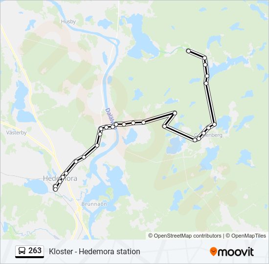 263 Rutt: Tidtabeller, Hållplatser & Kartor - Kloster (Uppdaterat)