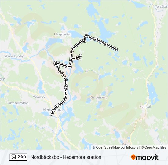 266 Route: Schedules, Stops & Maps - Spjutbo (Updated)