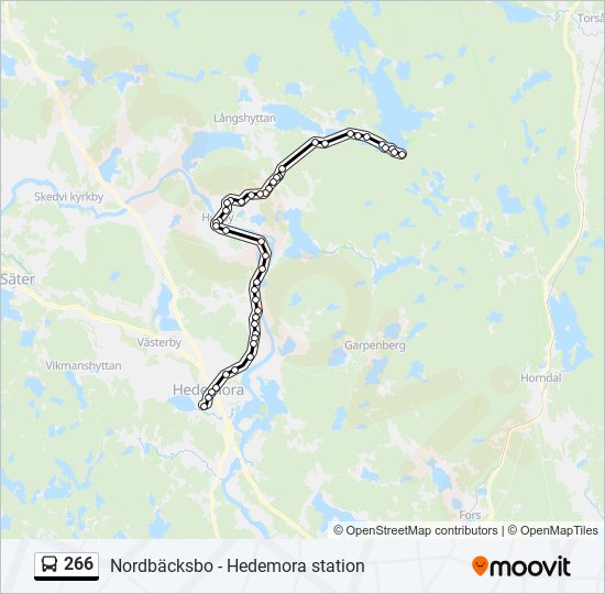 266 Route: Schedules, Stops & Maps - Stjärnsund Sandvika (Updated)