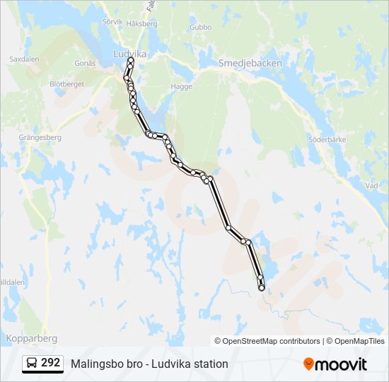 292 Route: Schedules, Stops & Maps - Malingsbo Bro (Updated)