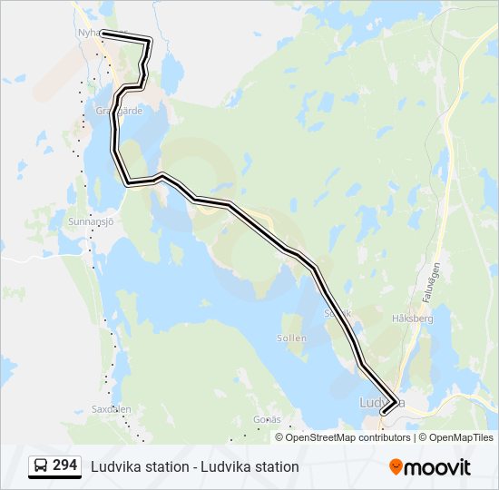 294 Rutt: Tidtabeller, Hållplatser & Kartor - Ludvika Station (Uppdaterat)