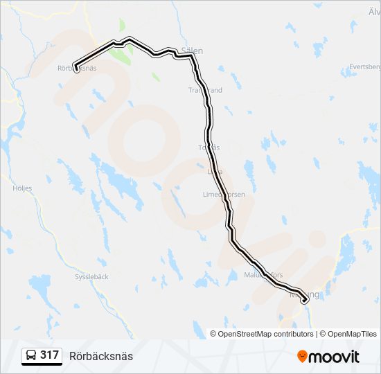 317 Route: Schedules, Stops & Maps - Rörbäcksnäs (Updated)