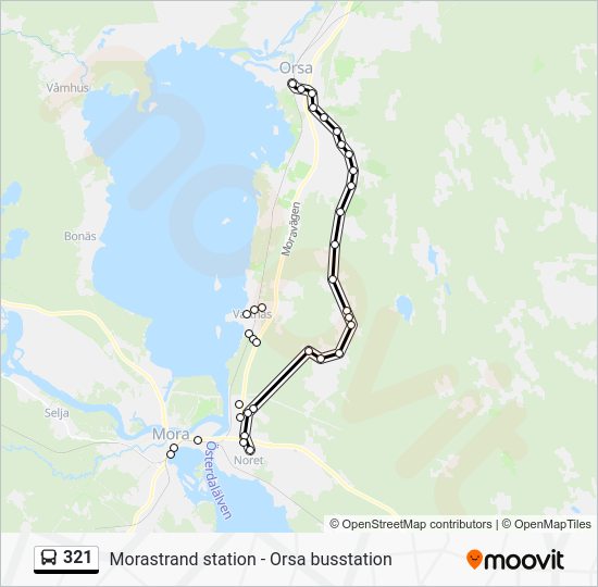 321 Route: Schedules, Stops & Maps - Orsa Busstation (Updated)