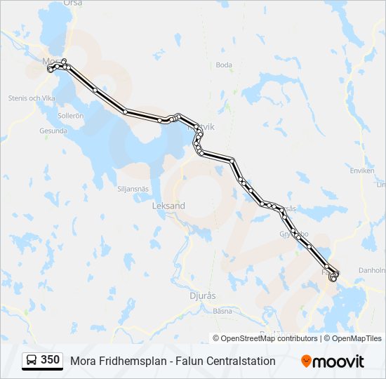 350 Route: Schedules, Stops & Maps - Mora Fridhemsplan (Updated)