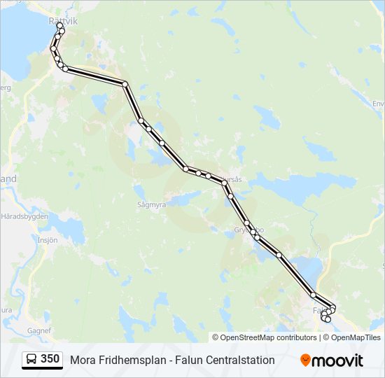 350 Route: Schedules, Stops & Maps - Rättvik Station (Updated)
