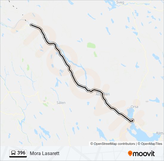 396 Route: Schedules, Stops & Maps - Mora Lasarett (Updated)
