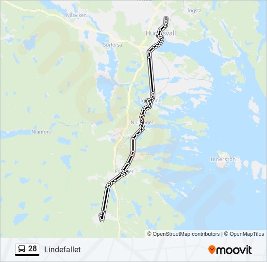 28 Route: Schedules, Stops & Maps - Lindefallet (Updated)