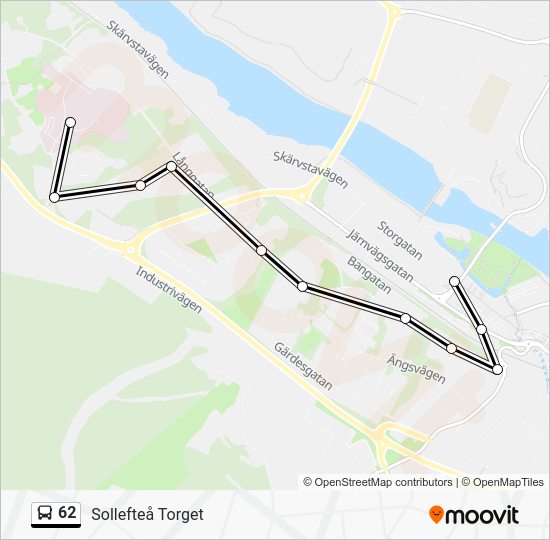 62 Route: Schedules, Stops & Maps - Sollefteå Torget (Updated)