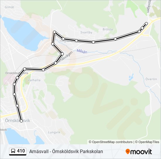 410 Route: Schedules, Stops & Maps - Arnäsvall (Updated)