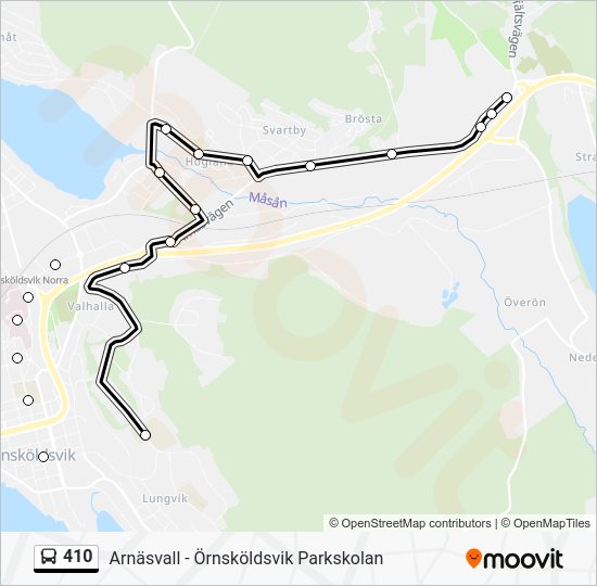 410 Route: Schedules, Stops & Maps - Arnäsvall (Updated)