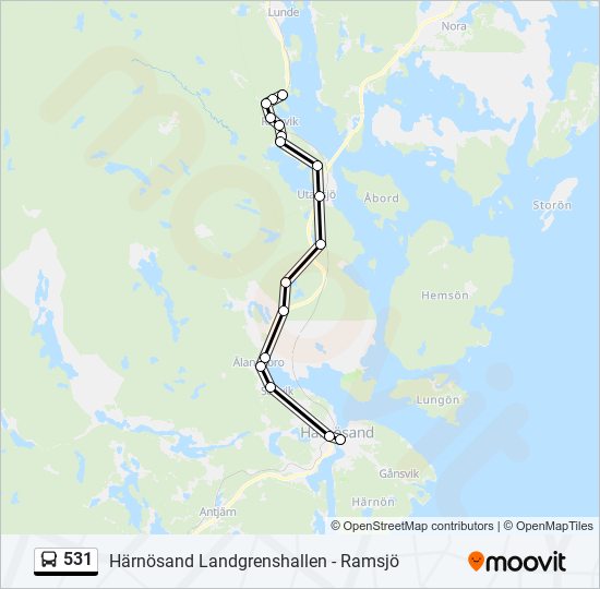 531 Route: Schedules, Stops & Maps - Gustavsvik (Updated)