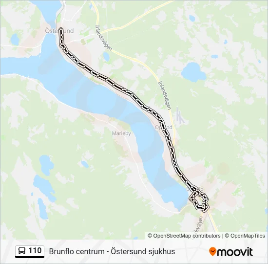 110 Route: Schedules, Stops & Maps - Östersund Sjukhus (Updated)