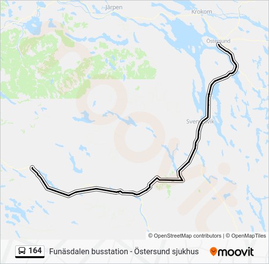 164 Route: Schedules, Stops & Maps - Östersund Busstation (Updated)