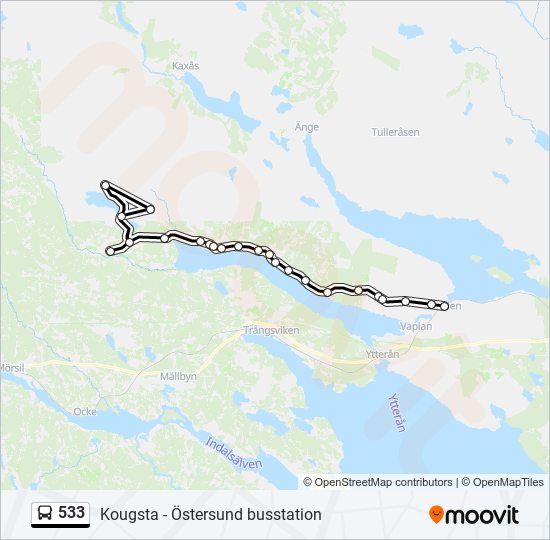 533 Rutt: Tidtabeller, Hållplatser & Kartor - Övre Bleckåsen Vägskäl ...