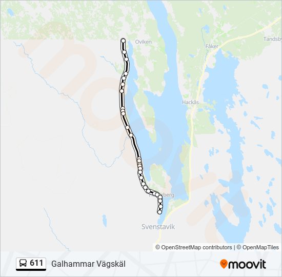611 Route: Schedules, Stops & Maps - Galhammar Vägskäl (Updated)