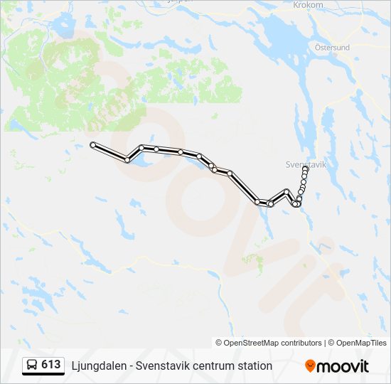 613 Rutt: Tidtabeller, Hållplatser & Kartor - Ljungdalen (Uppdaterat)