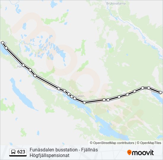 623 Route: Schedules, Stops & Maps - Funäsdalen Busstation (Updated)