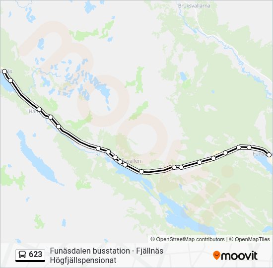 623 Route: Schedules, Stops & Maps - Funäsdalen Busstation (Updated)