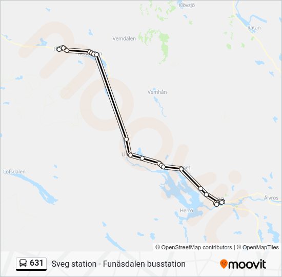 631 Rutt: Tidtabeller, Hållplatser & Kartor - Sveg Industriområde ...