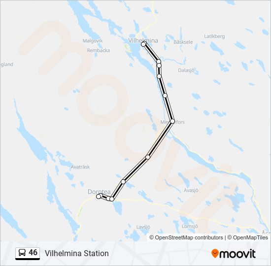 46 Route: Schedules, Stops & Maps - Vilhelmina Station (Updated)