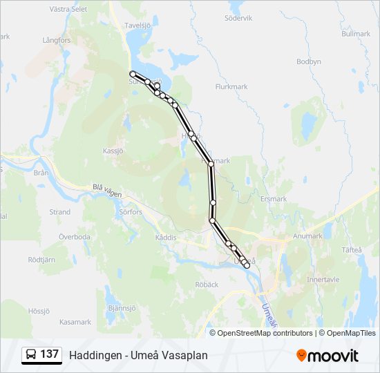 137 Route: Schedules, Stops & Maps - Umeå Vasaplan (Updated)