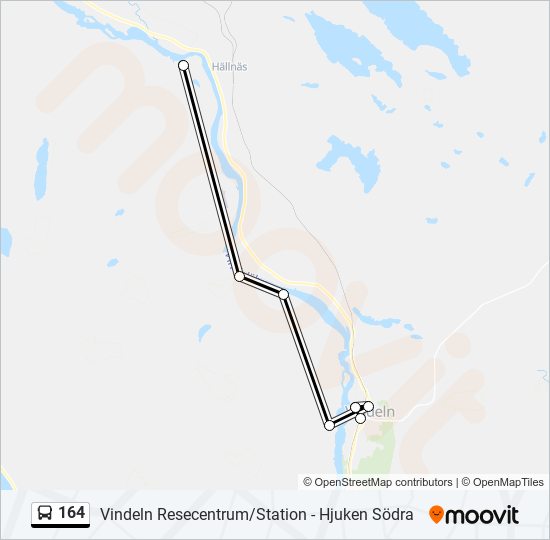 164 Route: Schedules, Stops & Maps - Hjuken Södra (Updated)