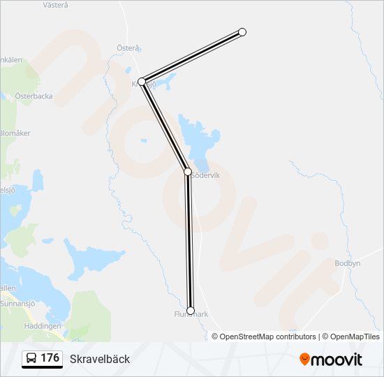 176 Route: Schedules, Stops & Maps - Skravelbäck (Updated)