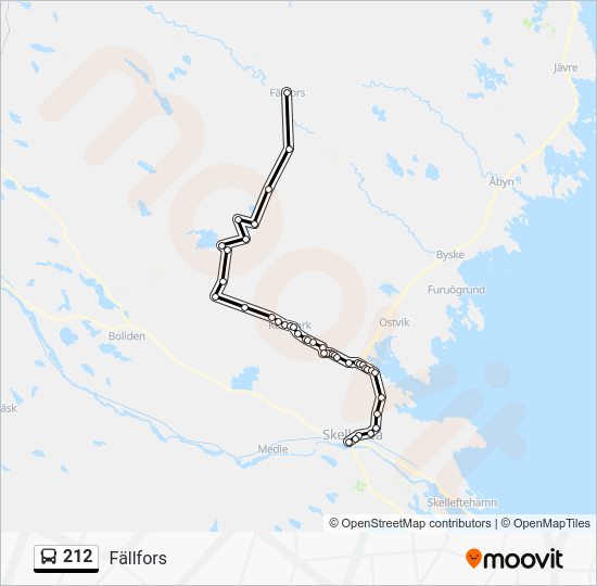 212 Route: Schedules, Stops & Maps - Fällfors (Updated)