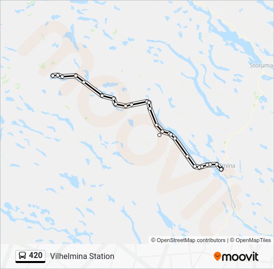 420 Route: Schedules, Stops & Maps - Vilhelmina Station (Updated)