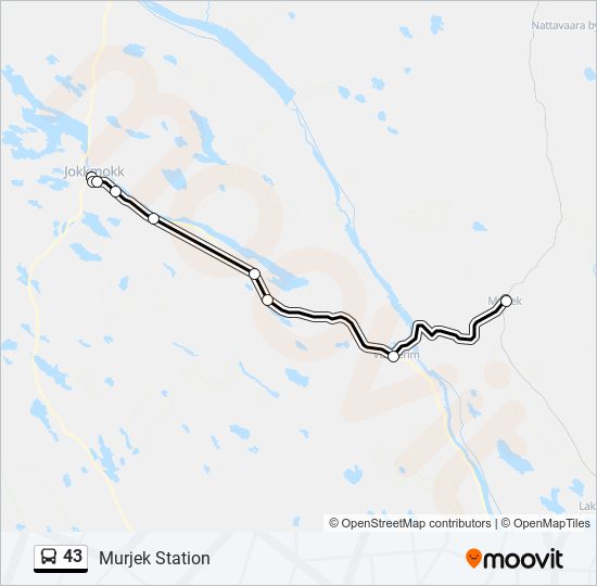 43 Route: Schedules, Stops & Maps - Murjek Station (Updated)
