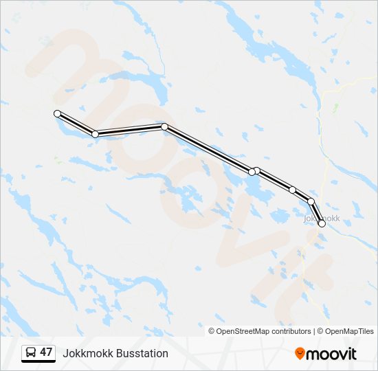 47 Rutt: Tidtabeller, Hållplatser & Kartor - Jokkmokk Busstation ...