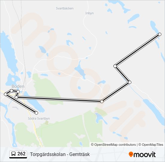 262 Rutt: Tidtabeller, Hållplatser & Kartor - Gemträsk (Uppdaterat)