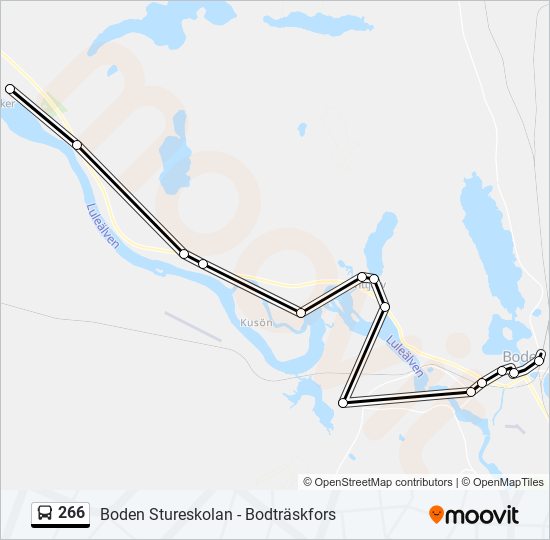 266 Route: Schedules, Stops & Maps - Norra Bredåker Byn (Updated)