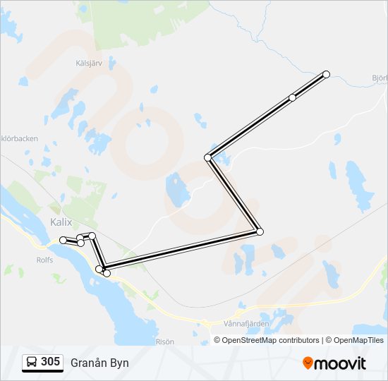305 Route: Schedules, Stops & Maps - Granån Byn (Updated)