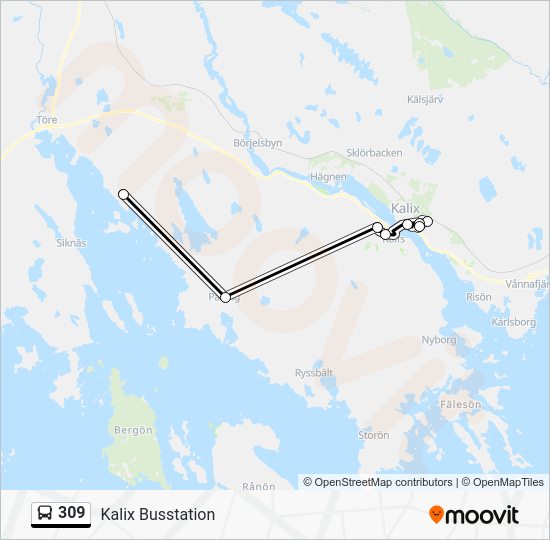 309 Route: Schedules, Stops & Maps - Kalix Busstation (Updated)