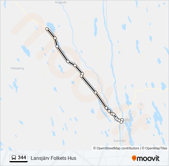 344 Route: Schedules, Stops & Maps - Lansjärv Folkets Hus (Updated)