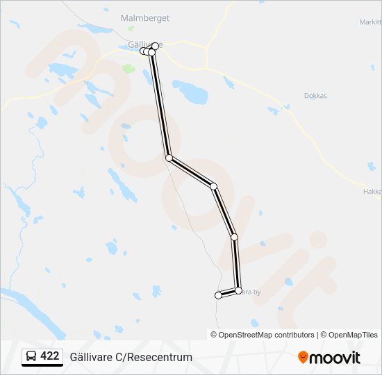 422 Route: Schedules, Stops & Maps - Gällivare C/Resecentrum (Updated)