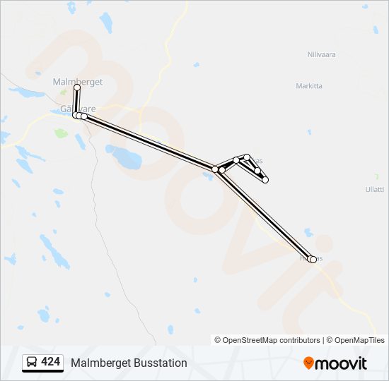 424 Route: Schedules, Stops & Maps - Malmberget Busstation (Updated)