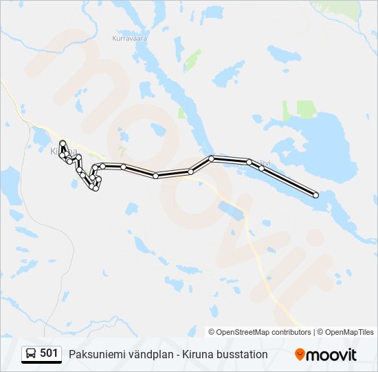 501 Route: Schedules, Stops & Maps - Paksuniemi Vändplan (Updated)