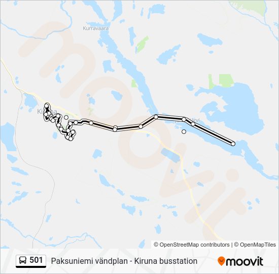 501 Route: Schedules, Stops & Maps - Paksuniemi Vändplan (Updated)
