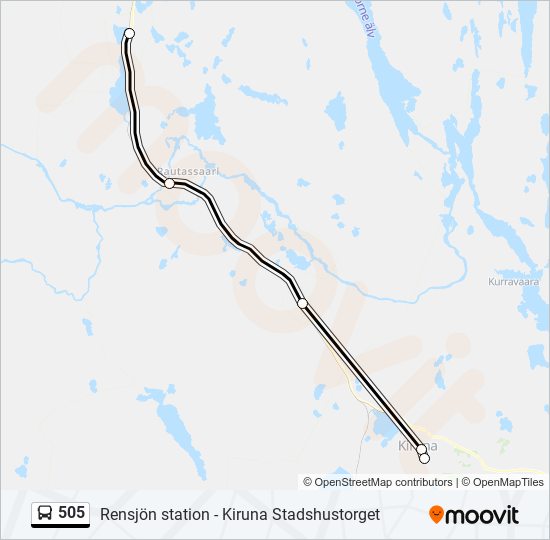 505 Route: Schedules, Stops & Maps - Rensjön Station (Updated)
